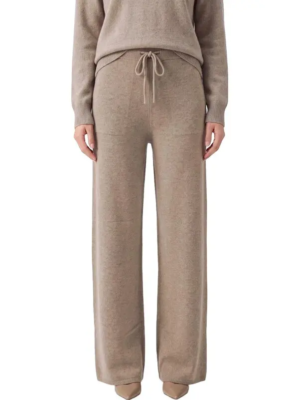 Max Mara Cashmere Wide-leg Knit Trousers - Grey