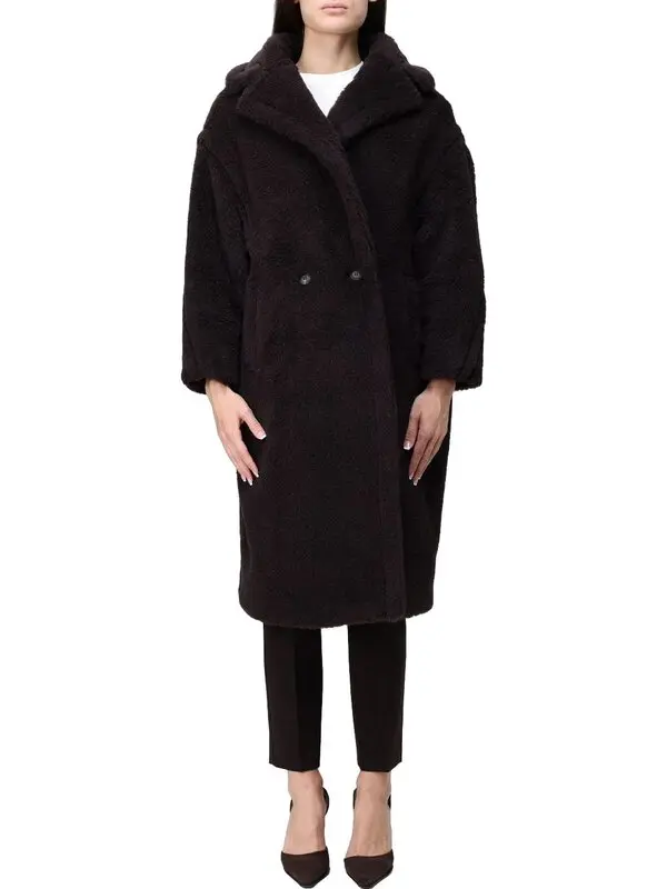 Max Mara Double Breasted Coat - Ebony