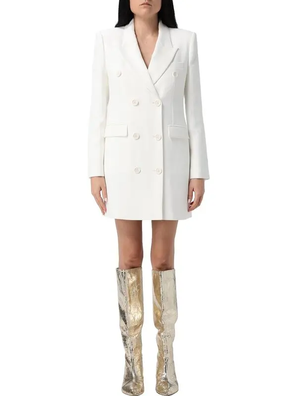 Elisabetta Franchi Double-breasted Blazer Dress - Ivory