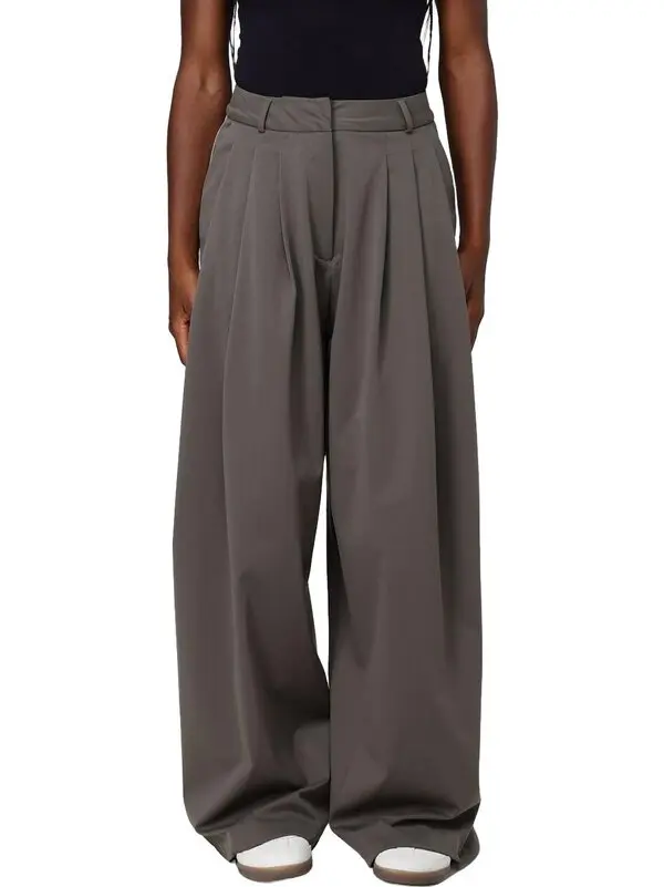 ADIDAS ORIGINALS Wide Leg Pleated Trousers - Dark