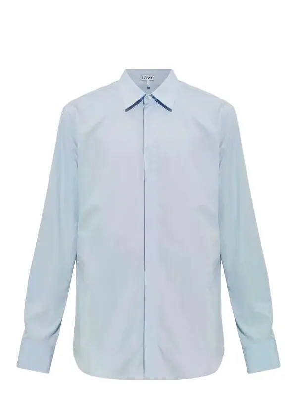Loewe Embroidered-logo Shirt - Blue