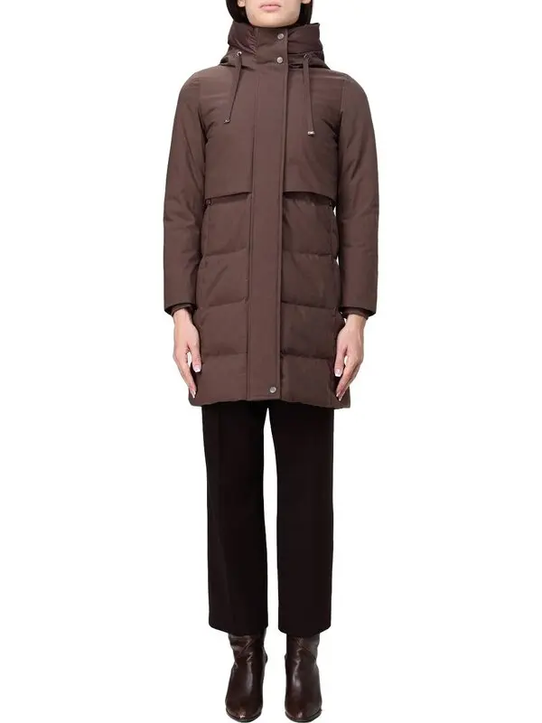 DUNO Charlene Arborea Wool-blend And Nylon Down Coat With Hood - Brown
