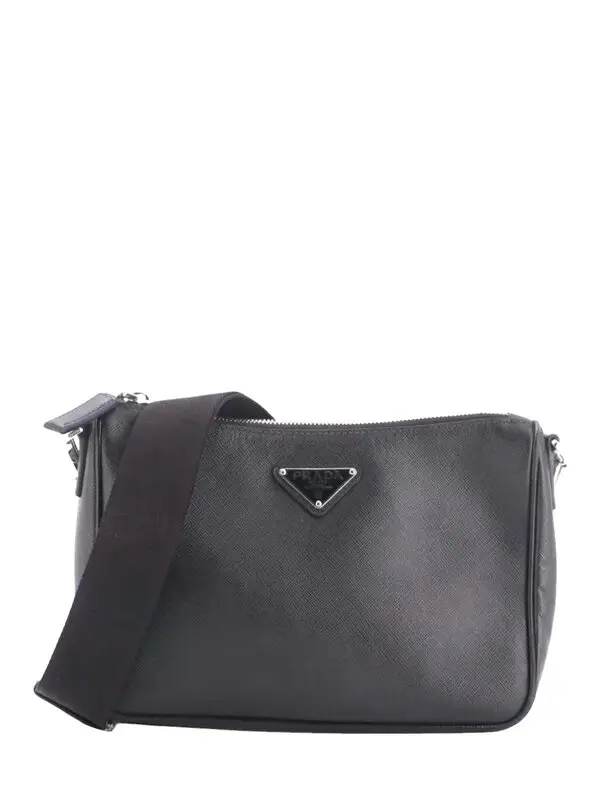 Prada Re-edition Zip Messenger Bag Saffiano Leather - Black