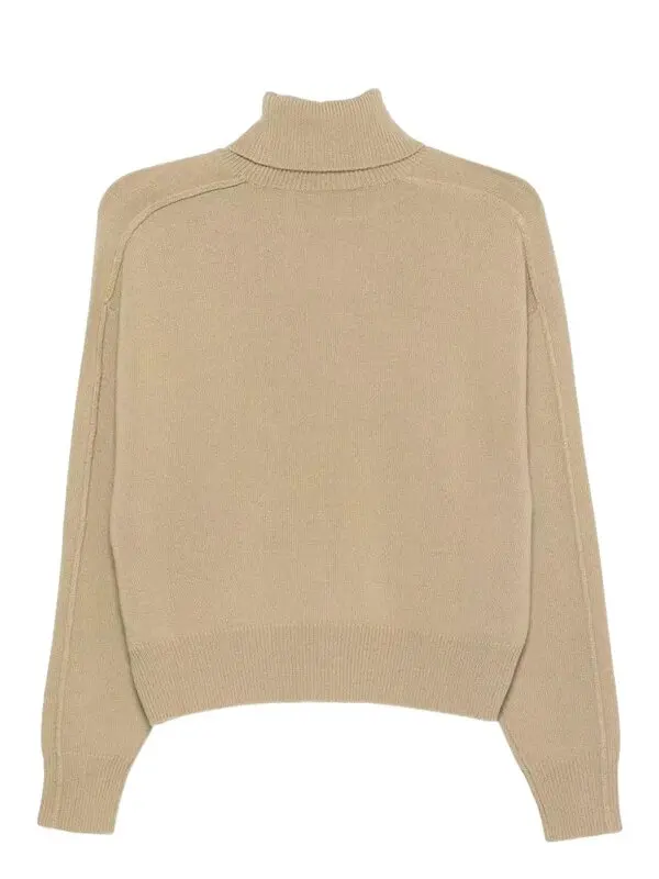 TELA Merino Wool Turtleneck Sweater - Neutrals