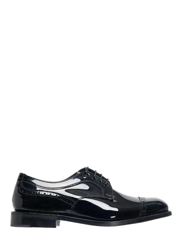 Junya Watanabe X Tricker's Patent Leather Derby Shoes - Black