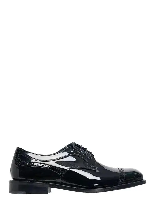 Junya Watanabe X Tricker's Patent Leather Derby Shoes - Black