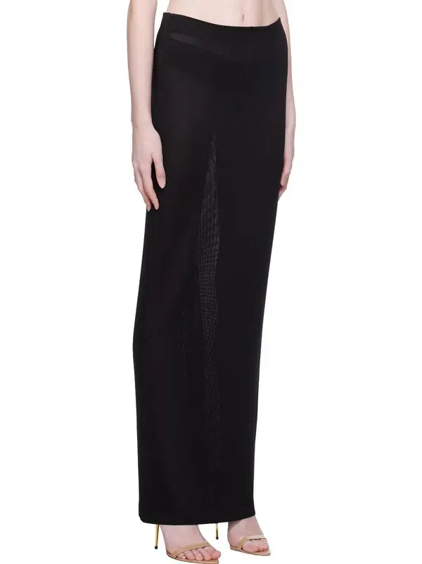 TOM FORD Semi-sheer Maxi Skirt - Black