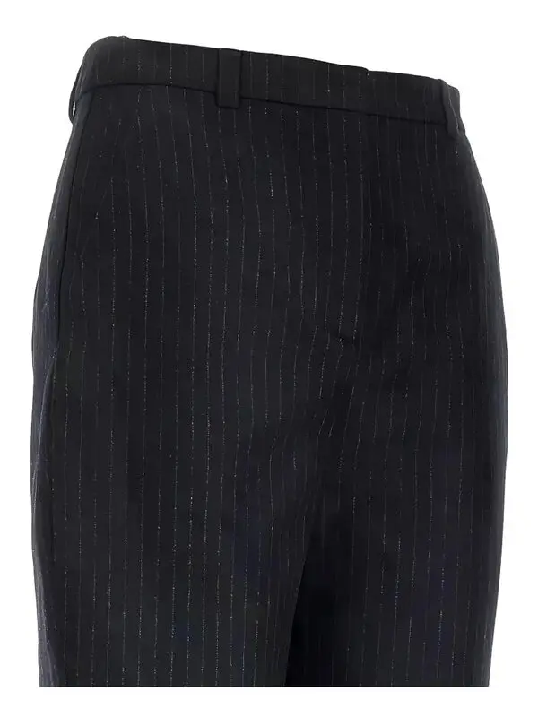 Emporio Armani Tailored Pinstripe Trousers - Black