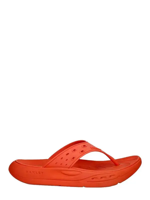 Oakley Studio Perforated Logo-embossed Flip-flops - Orange