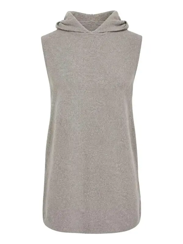 Rick Owens Sleeveless Hooded Sweater - Neutrals