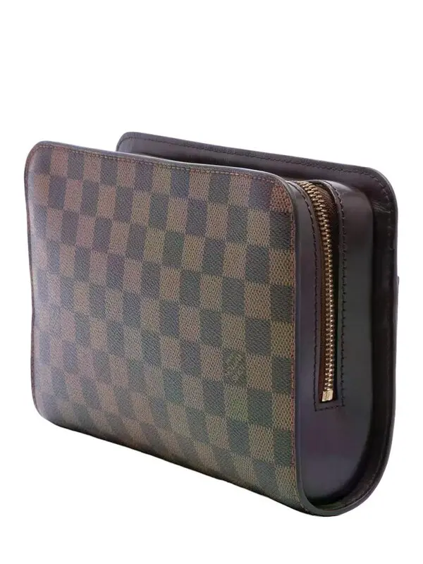 LOUIS VUITTON Damier Ebene Saint Louis Clutch Bag - Brown