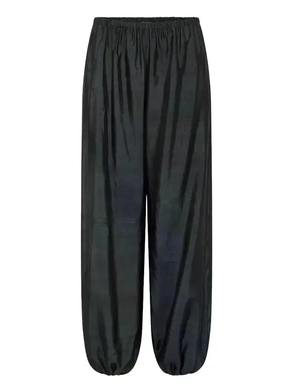 ST. AGNI Silk Balloon Trousers - Black