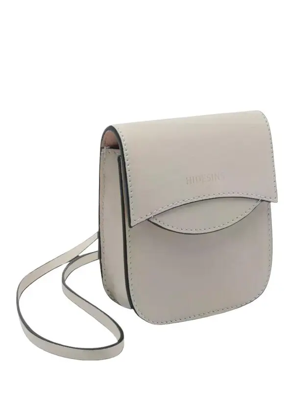 HIDESINS Logo Print Foldover Shoulder Bag - Neutrals