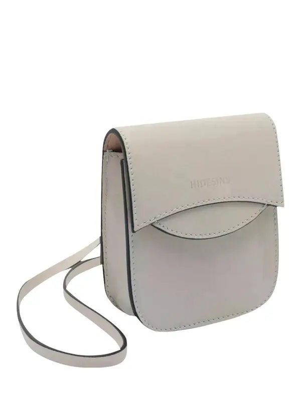 HIDESINS Logo Print Foldover Shoulder Bag - Neutrals