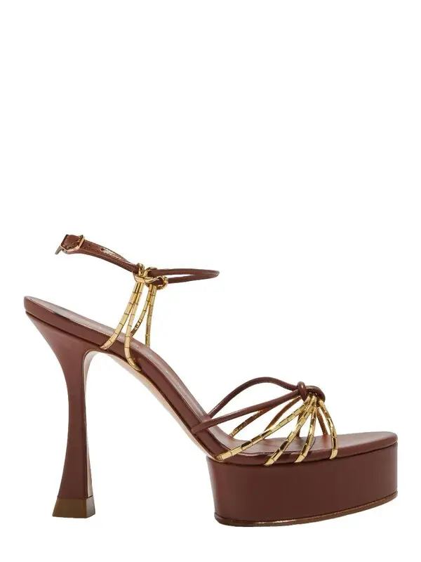 Casadei Julia 120mm Platform Sandals - Brown