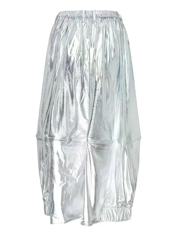 MELITTA BAUMEISTER Metallic Gathered Midi Skirt - Silver