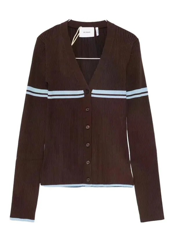 Axel Arigato Fleur Ribbed Stripe Detail Cardigan - Brown