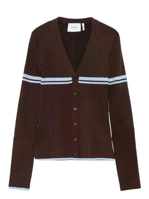 Axel Arigato Fleur Ribbed Stripe Detail Cardigan - Brown