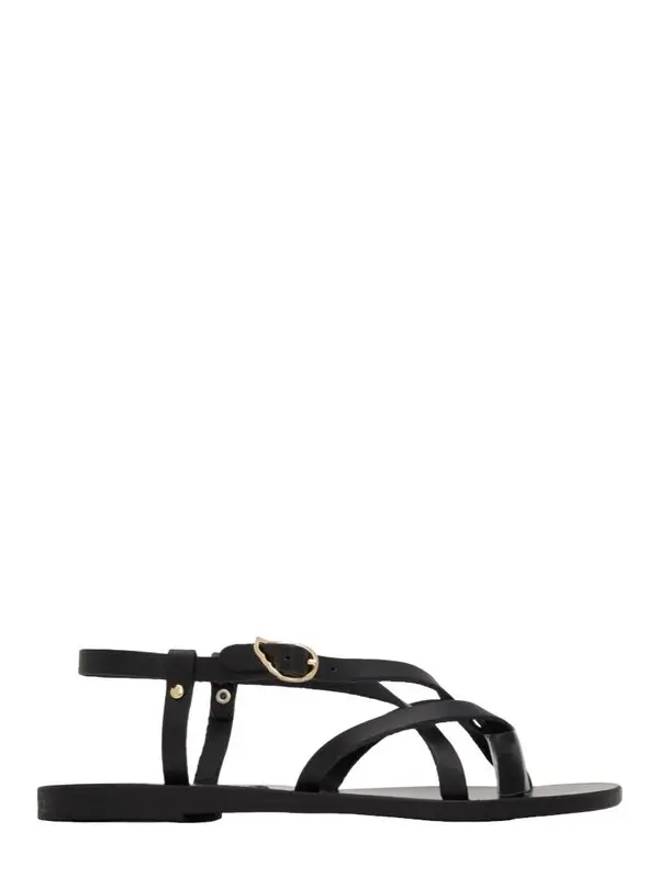 ANCIENT GREEK SANDALS Semele Flat Sandals - Black