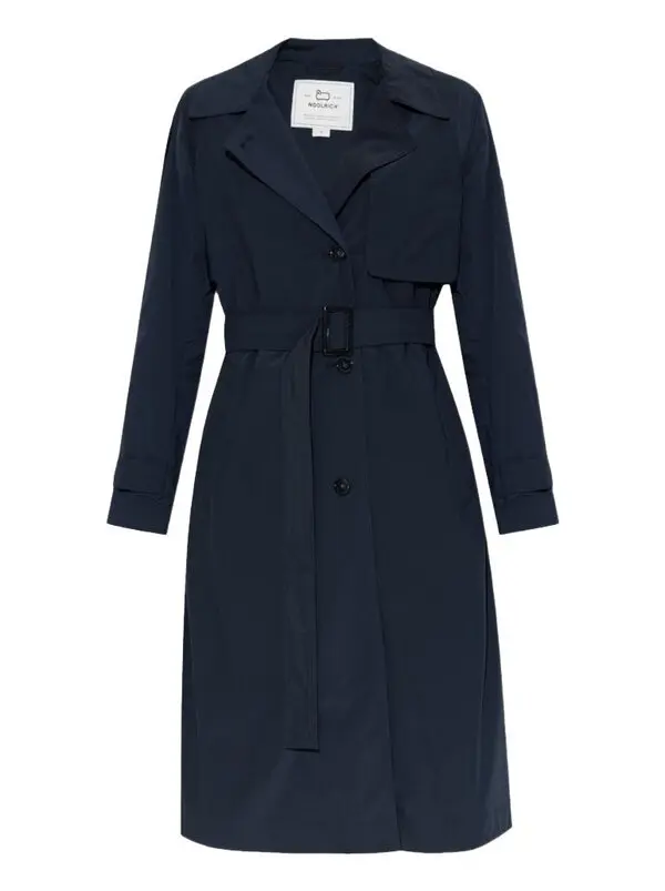 Woolrich Belted Button-up Trench Coat - Black