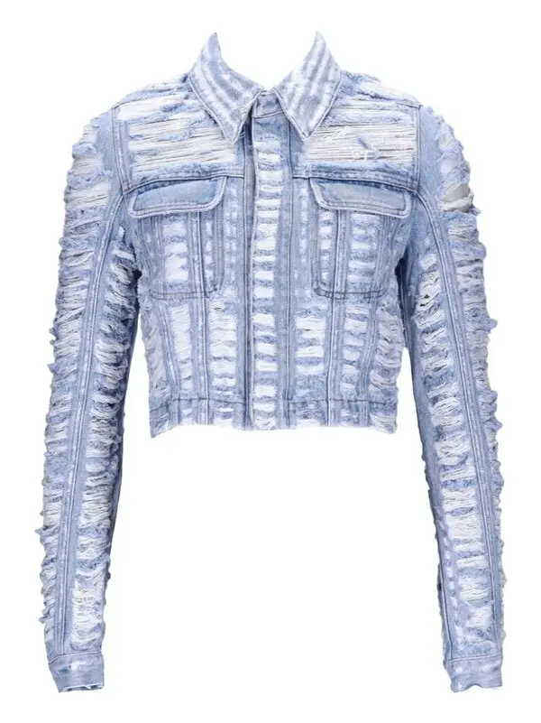 DIESEL® De-slimmy-fsc Distressed Denim Jacket - Blue