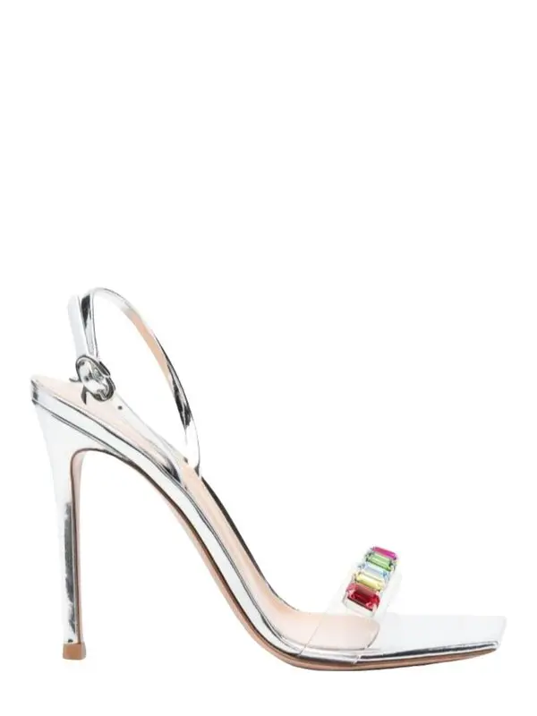 GIANVITO ROSSI Crystal Embellished Stiletto Sandals - Multicolor