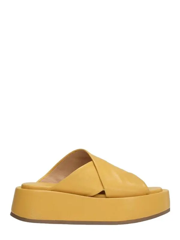 Marsèll Crossover Strap Platform Sandals - Yellow