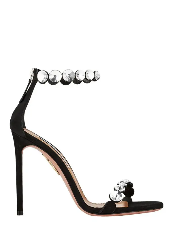 AQUAZZURA Maxi Tequila 110mm Crystal-embellished Sandals - Black