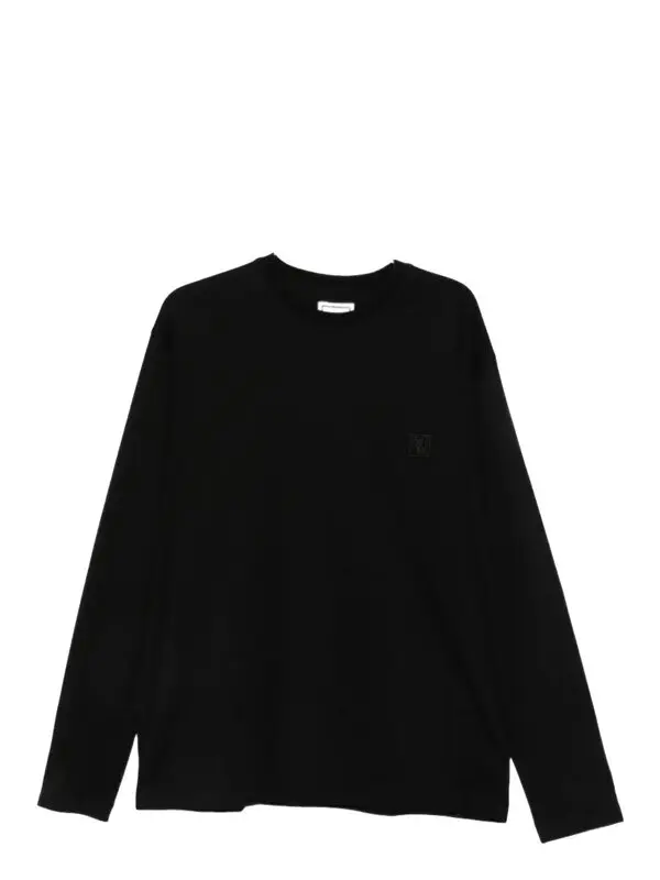 WOOYOUNGMI Logo Print Crew Neck Sweater - Black