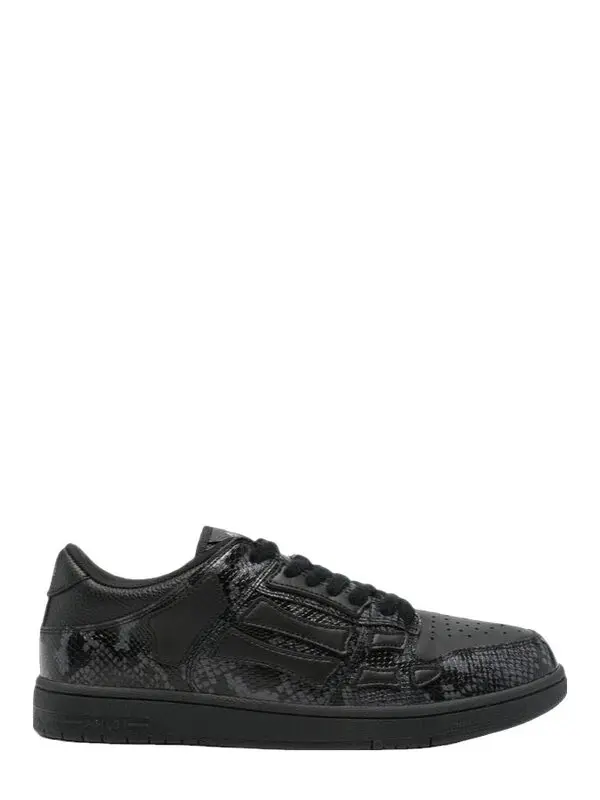 Amiri Skeltop Snakeskin-effect Sneakers - Black