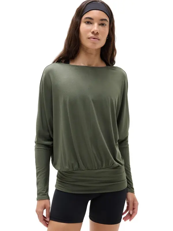 Athleta Dream Drape Long Sleeve Top - Jungle