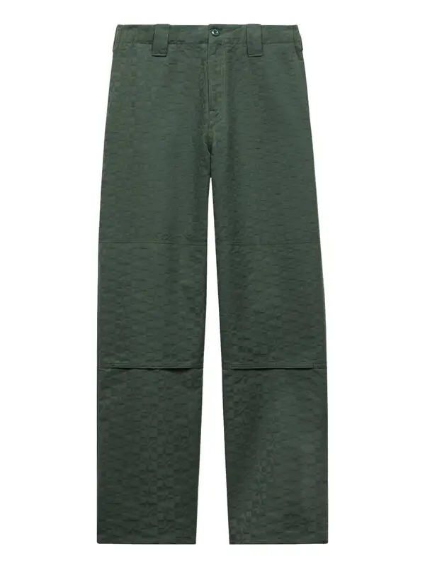 Kenzo Kenzogram' Double Knee Chino In Cotton - Deep Khaki