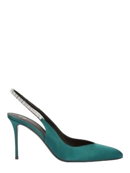 GIUSEPPE ZANOTTI Rachyl Chain Slingback Pumps - Blue