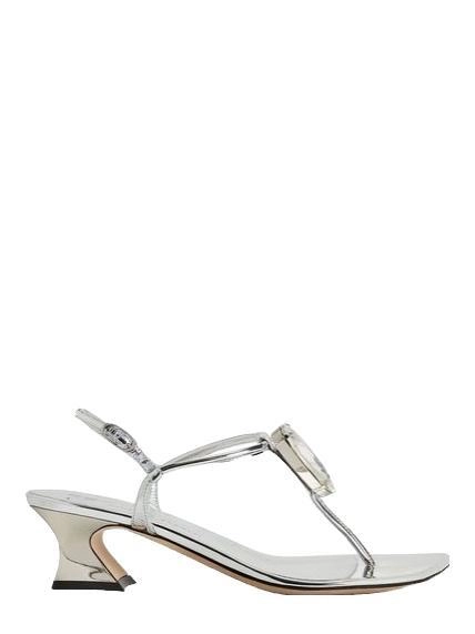 GIUSEPPE ZANOTTI Anthonia Embellished Thong Sandals - Gray