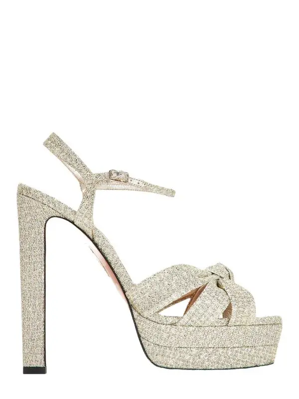 AQUAZZURA 130mm Nina Sandals - Silver