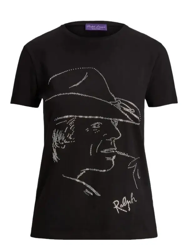 Polo Ralph Lauren Embellished Graphic T-shirt - Black