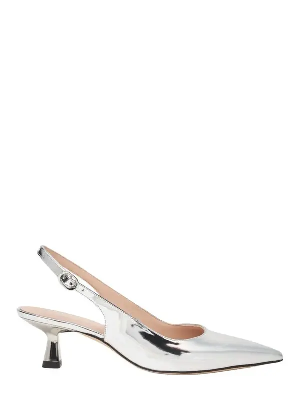 STUART WEITZMAN Sculpt Slingback 50 Heeled Pumps - Silver