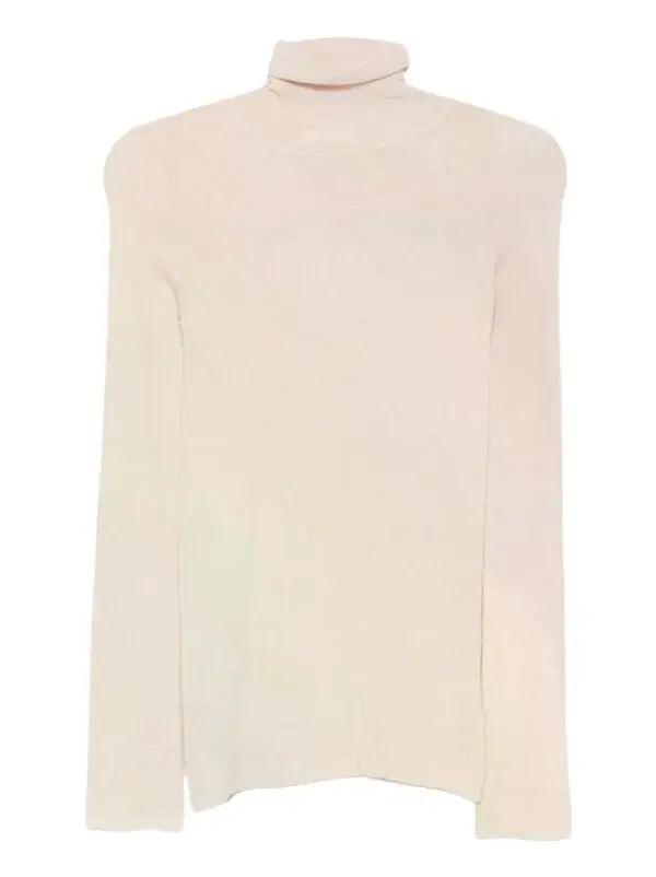 GRIFONI Long Sleeve Roll Neck Sweater - Neutrals