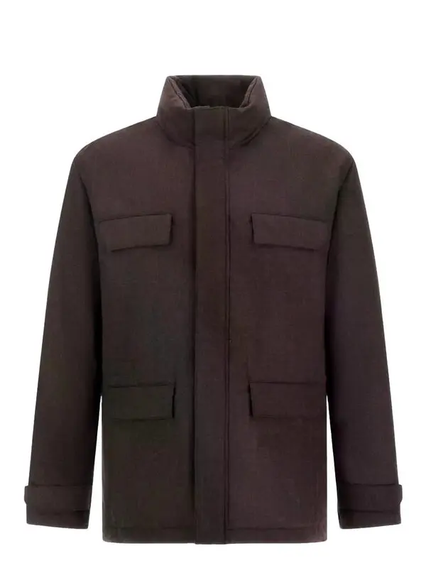 Herno Flannel Field Jacket - Brown