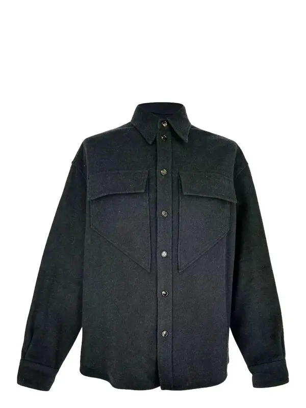 Bottega Veneta Button-up Overshirt Jacket - Black