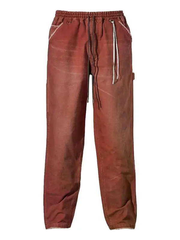 MASTERMIND WORLD Skull And Crossbones Print Drawstring Trousers - Brown