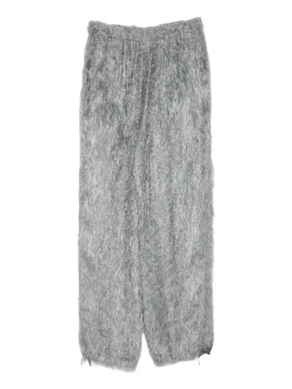 ALYSI Brushed Finish Straight-leg Trousers - Grey