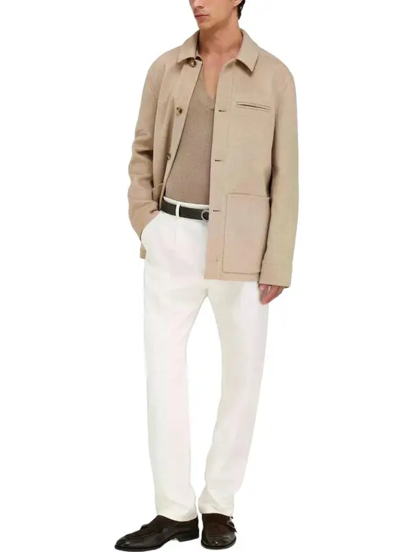 FERRAGAMO Double Wool And Cashmere Blouson - Neutrals