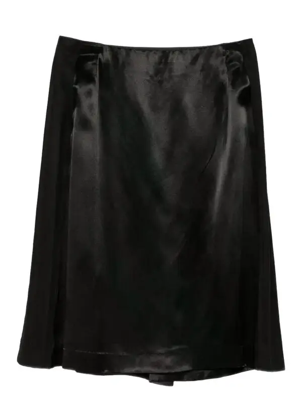 MAISON MARGIELA Satin-finish Panelled Skirt - Black