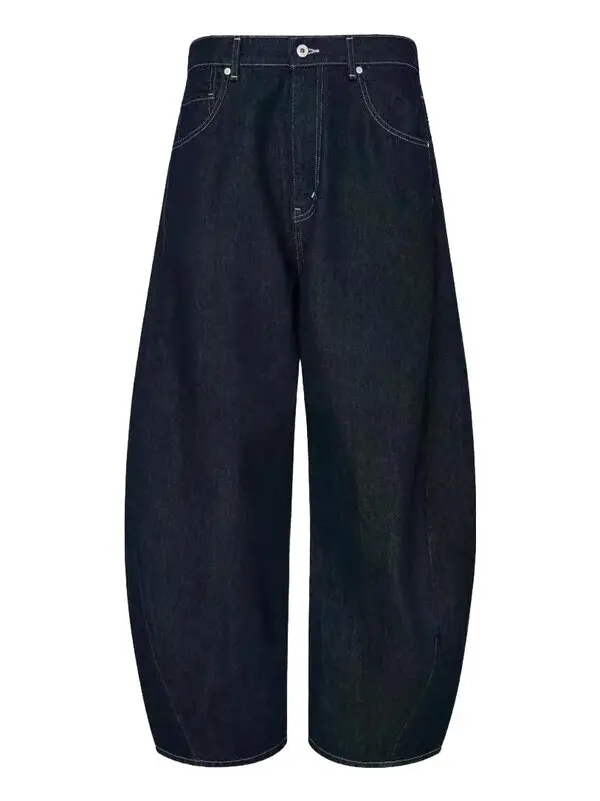Comme Des Garçons Contrast Stitch Tapered Jeans - Blue