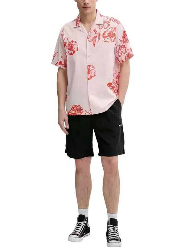 Oakley Hibiscus Breeze Floral-print Short-sleeve Shirt - Pink
