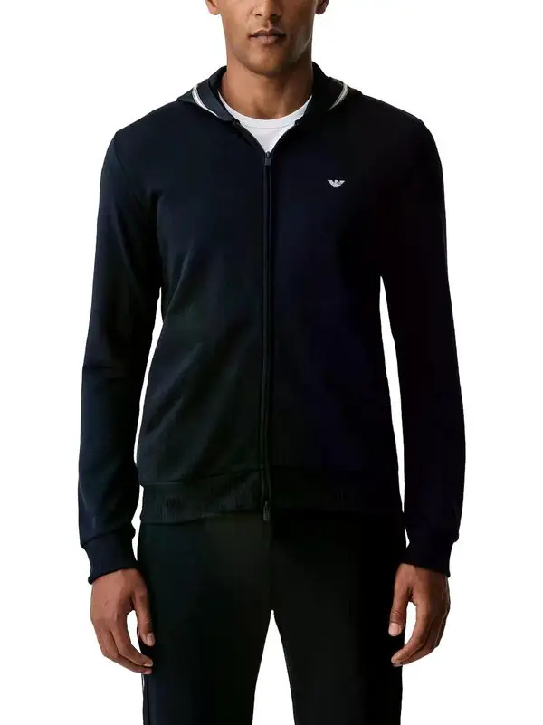 Emporio Armani Ea7 Zip-up Hoodie - Blue