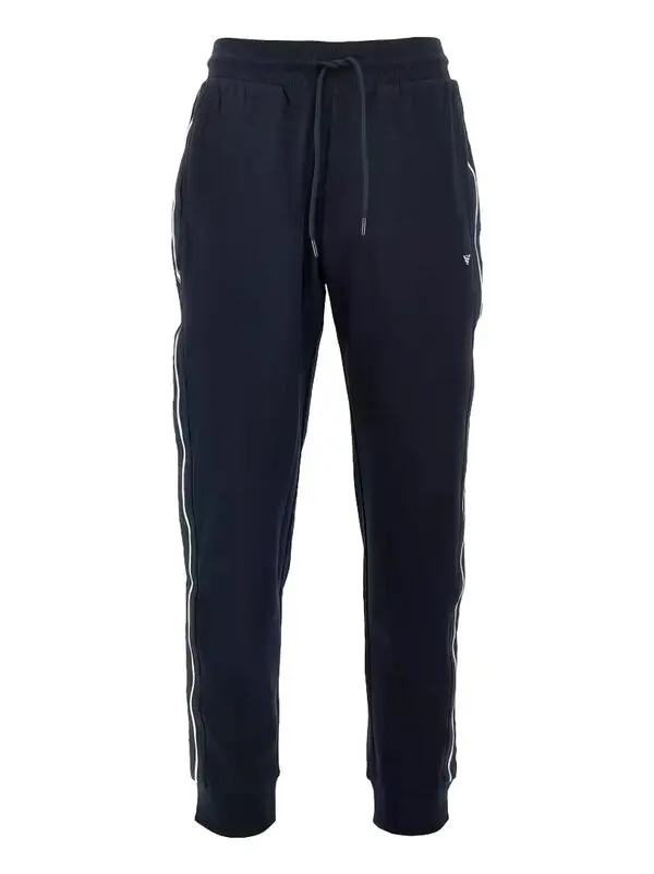 EA7 Logo-patch Side-stripe Track Pants - Blue