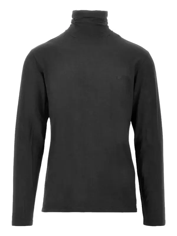 EA7 Roll-neck Long-sleeve T-shirt - Black