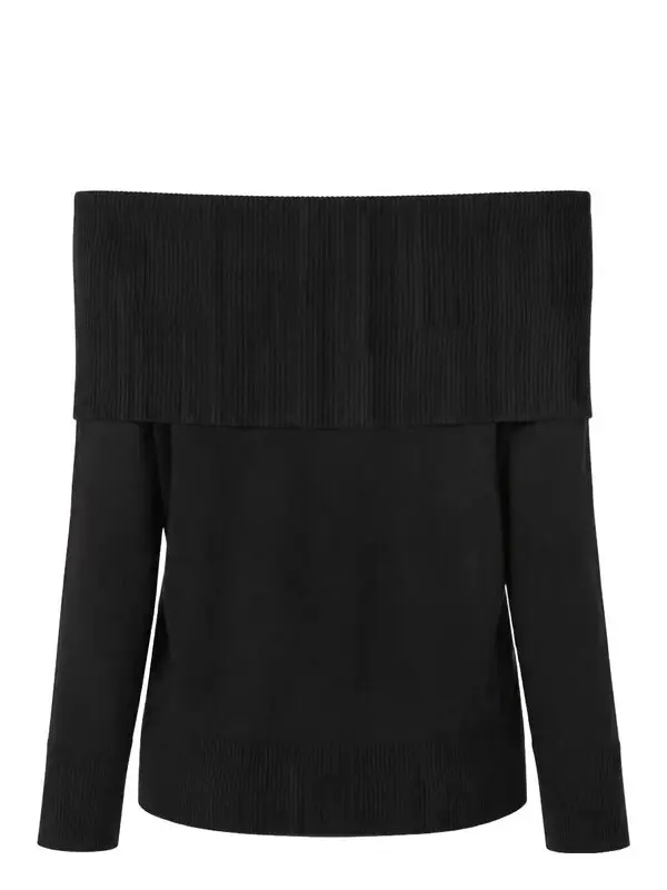 Max Mara Rivetto Off-shoulder Sweater - Black